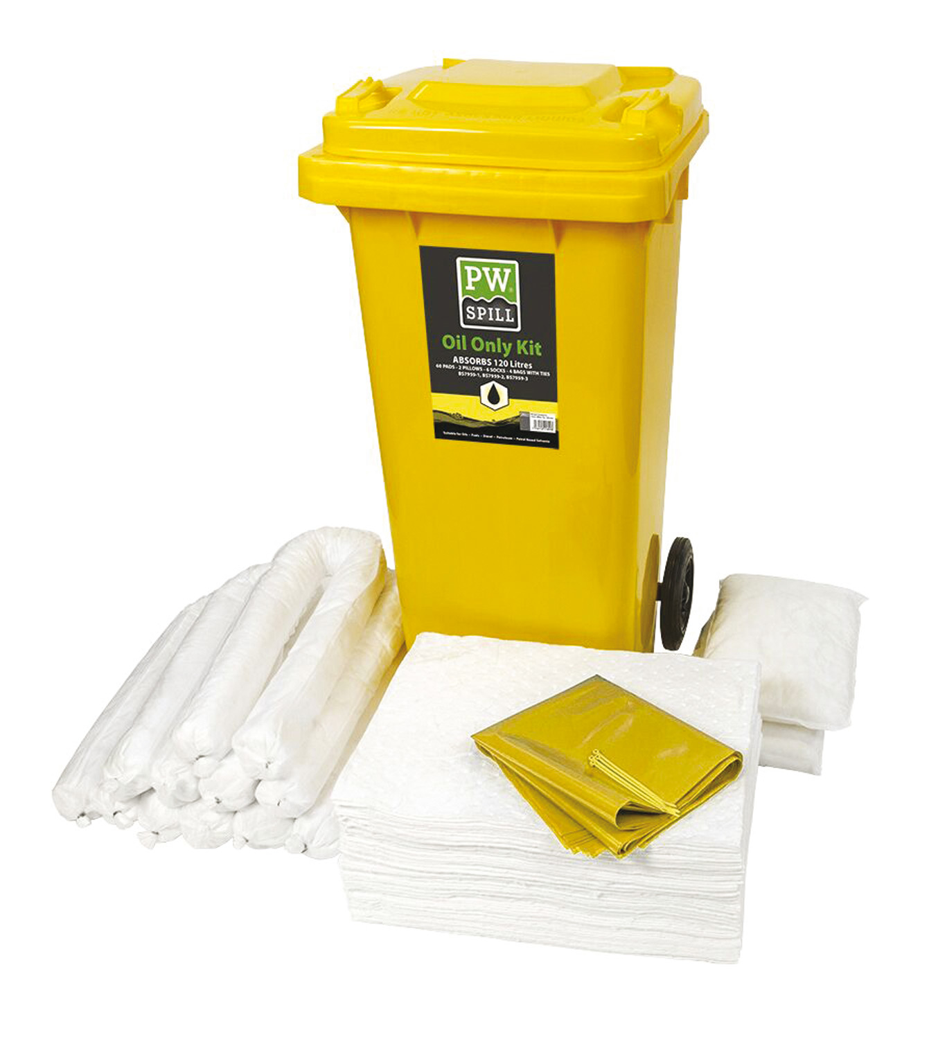 KIT ABSORBANT PW SPILL 120 LITRES HYDROCARBURES